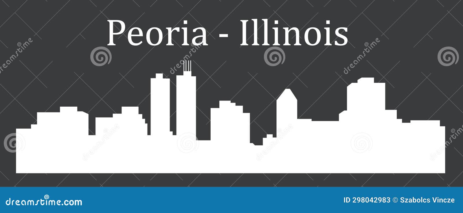 Peoria Outline Map Cartoon Vector | CartoonDealer.com #323896807