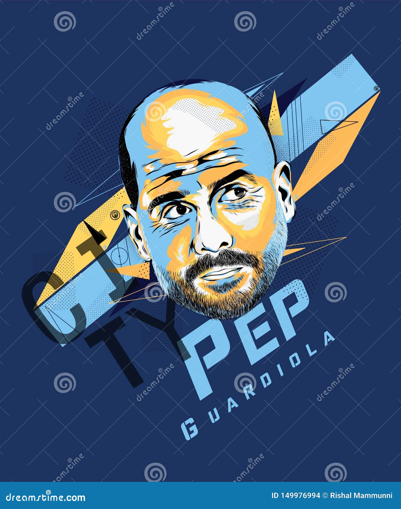Digital Art of Pep Guardiola - Spanish Football Coach. Editorial Stock ...