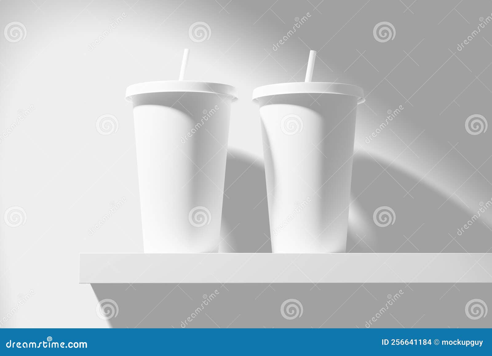 Peper Drink Cup White Blank 3D Rendering Mockup Stock Illustration ...