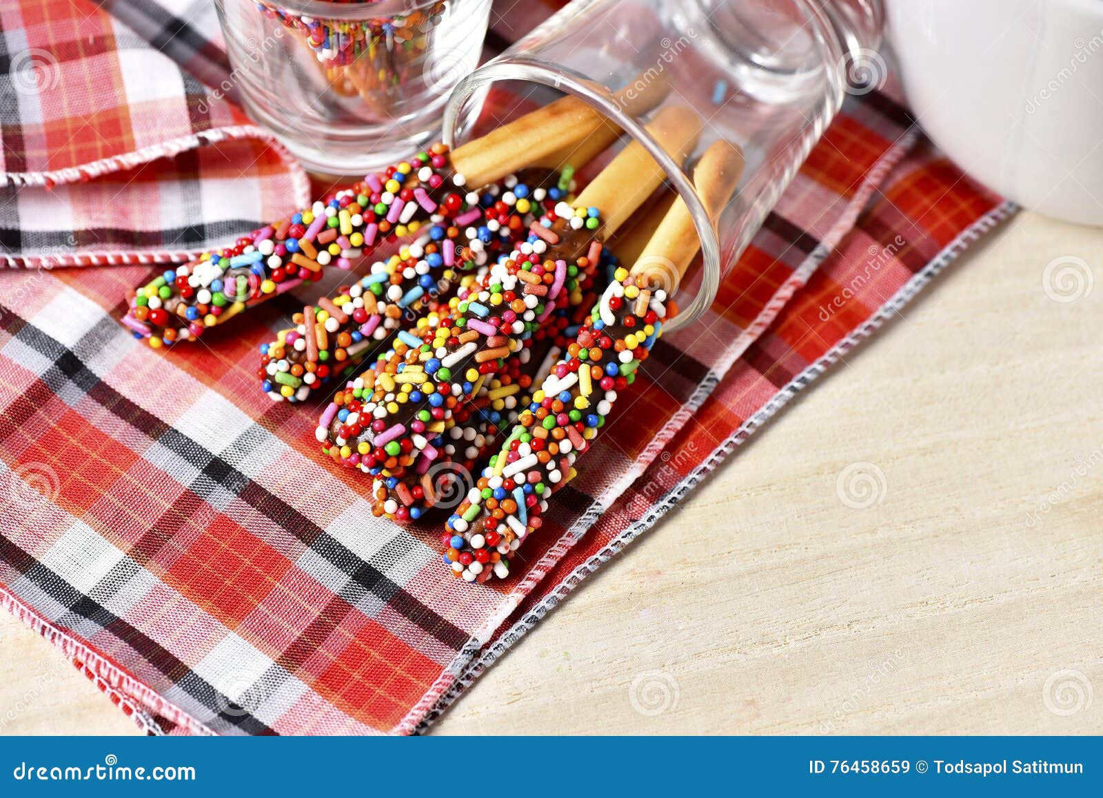 Pepero Candy with Hot Coffee on Wooden Background. Stock Image - Image ...