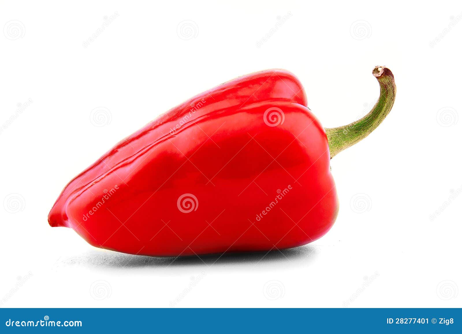 Peperone Dolce Rosso Su Bianco Immagine Stock - Immagine di rosso ...