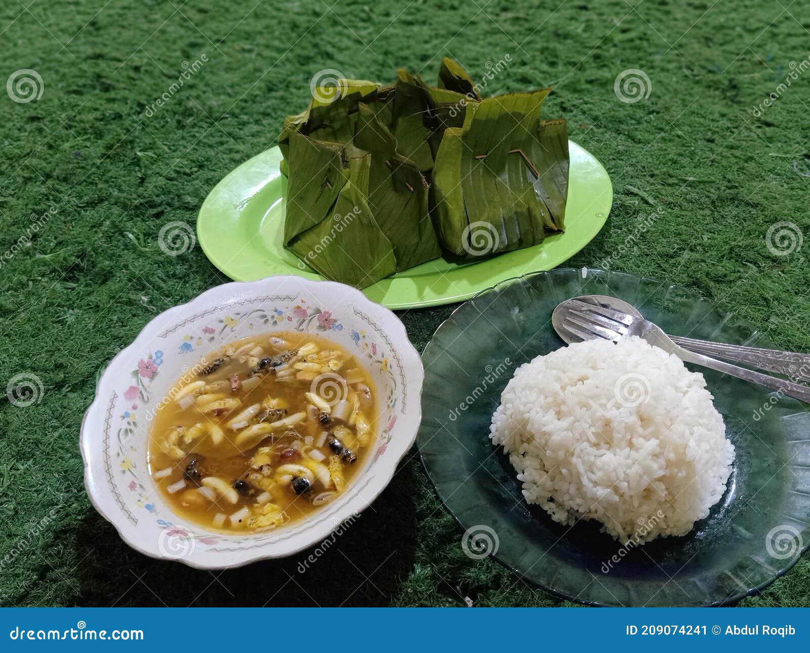 Pepes Bee Vegetable Bee Rice Food Stock Image - Image of rice ...