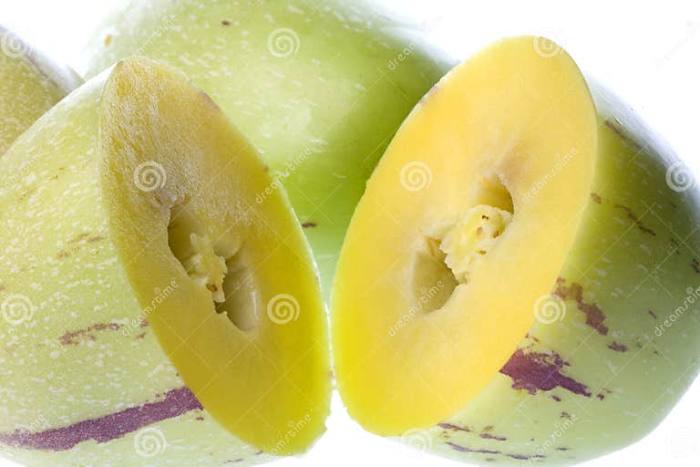 Pepino Dulce (Melon Pears) Isolated Stock Image - Image of healthy ...
