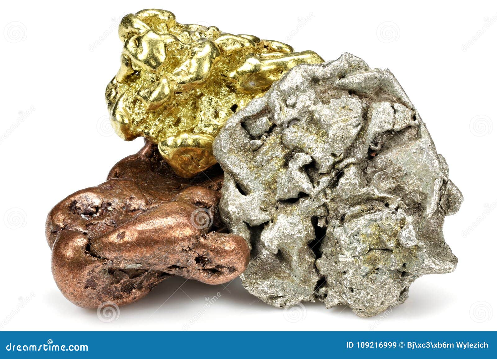 Pepitas Del Oro, De La Plata Y Del Cobre Imagen de archivo - Imagen de ...