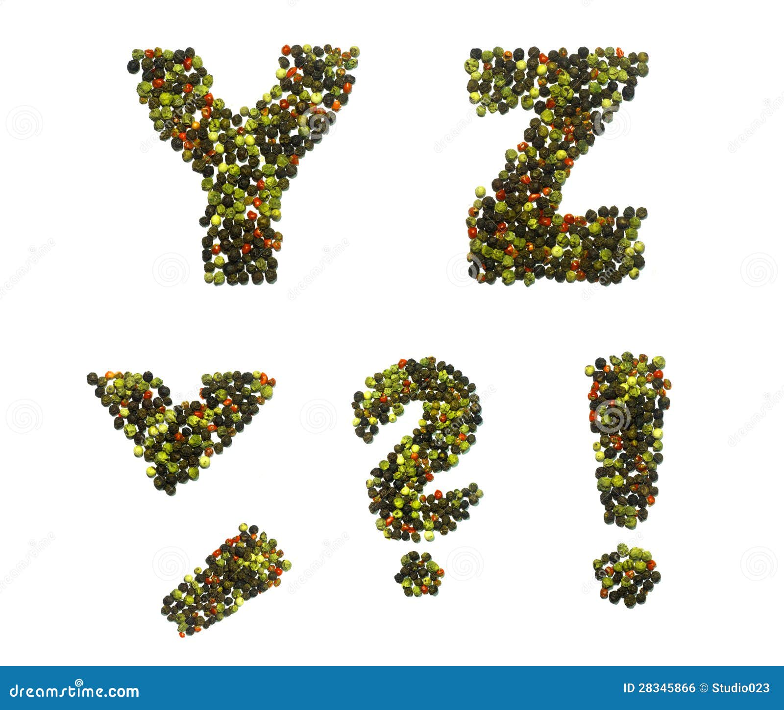 Pepper Alphabet and Numbers Stock Photo - Image of green, font: 28345866