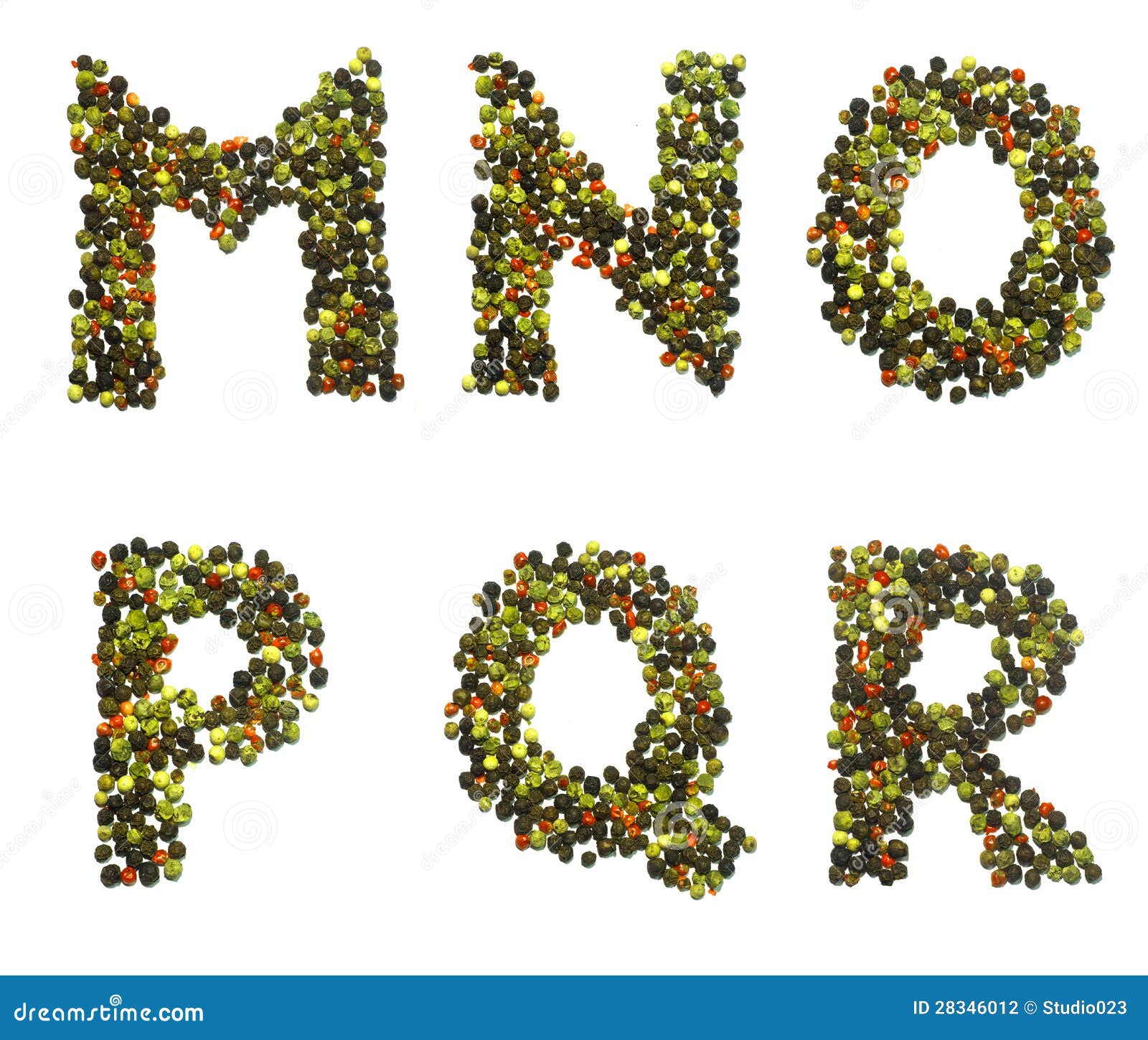 Pepper Alphabet and Numbers Stock Photo - Image of food, letter: 28346012