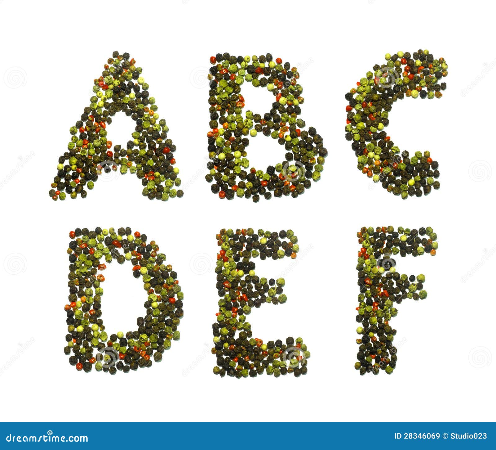 Pepper Alphabet and Numbers Stock Image - Image of detail, design: 28346069