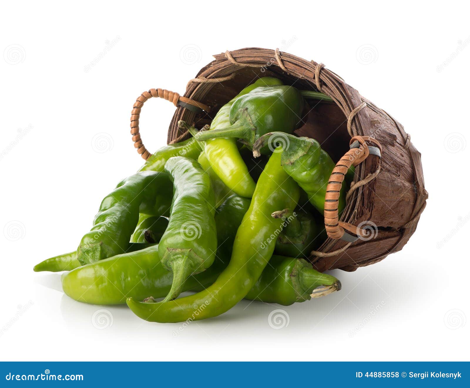 Pepper in a basket stock photo. Image of spicy, food - 44885858