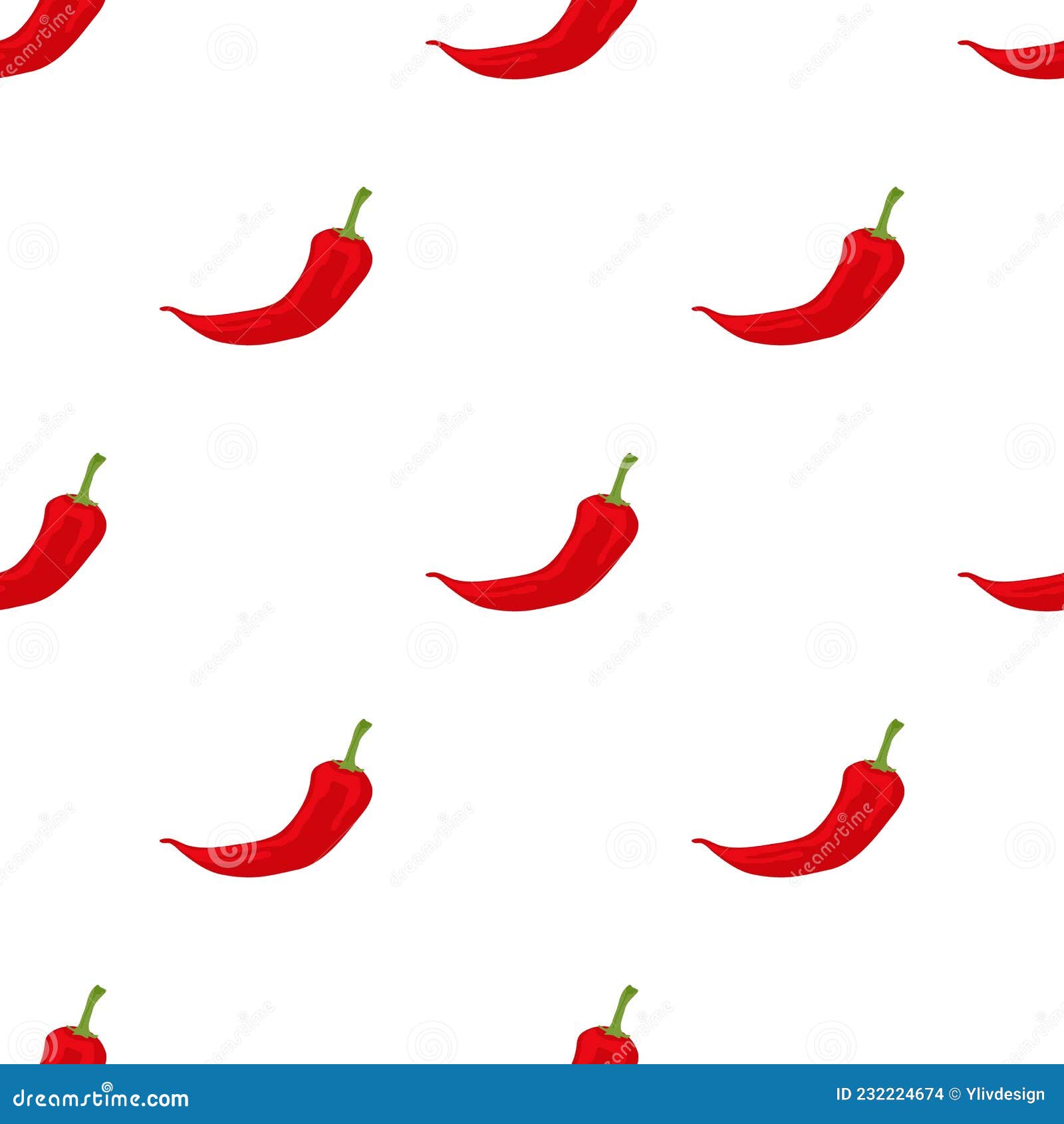 Pepper Chili Pattern Seamless Vector Stock Vector - Illustration of ...