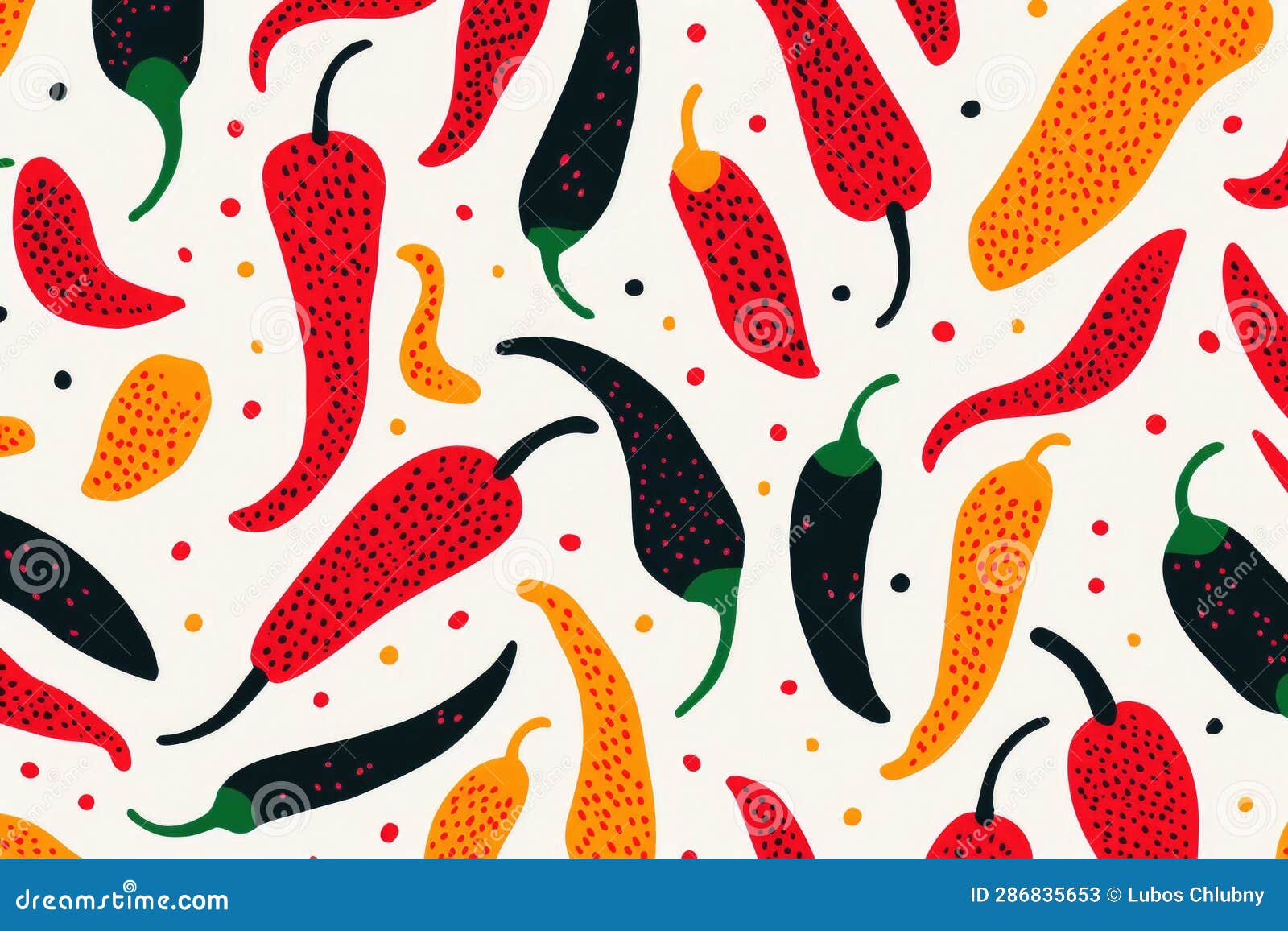 Pepper. Colorful Cute Screen Printing Effect. Riso Print Effect ...