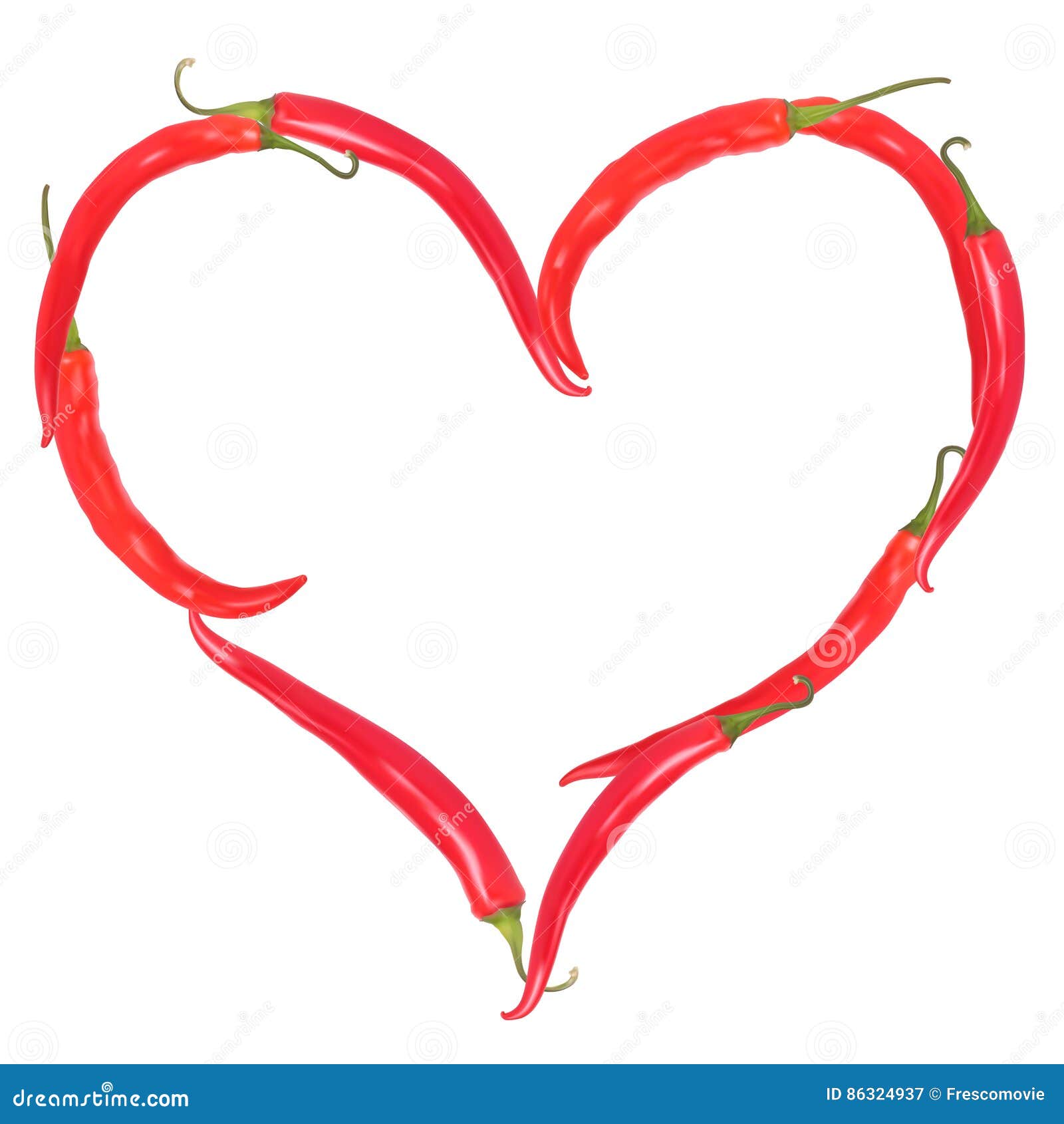 Pepper Composed in Form of Heart Stock Vector - Illustration of design ...