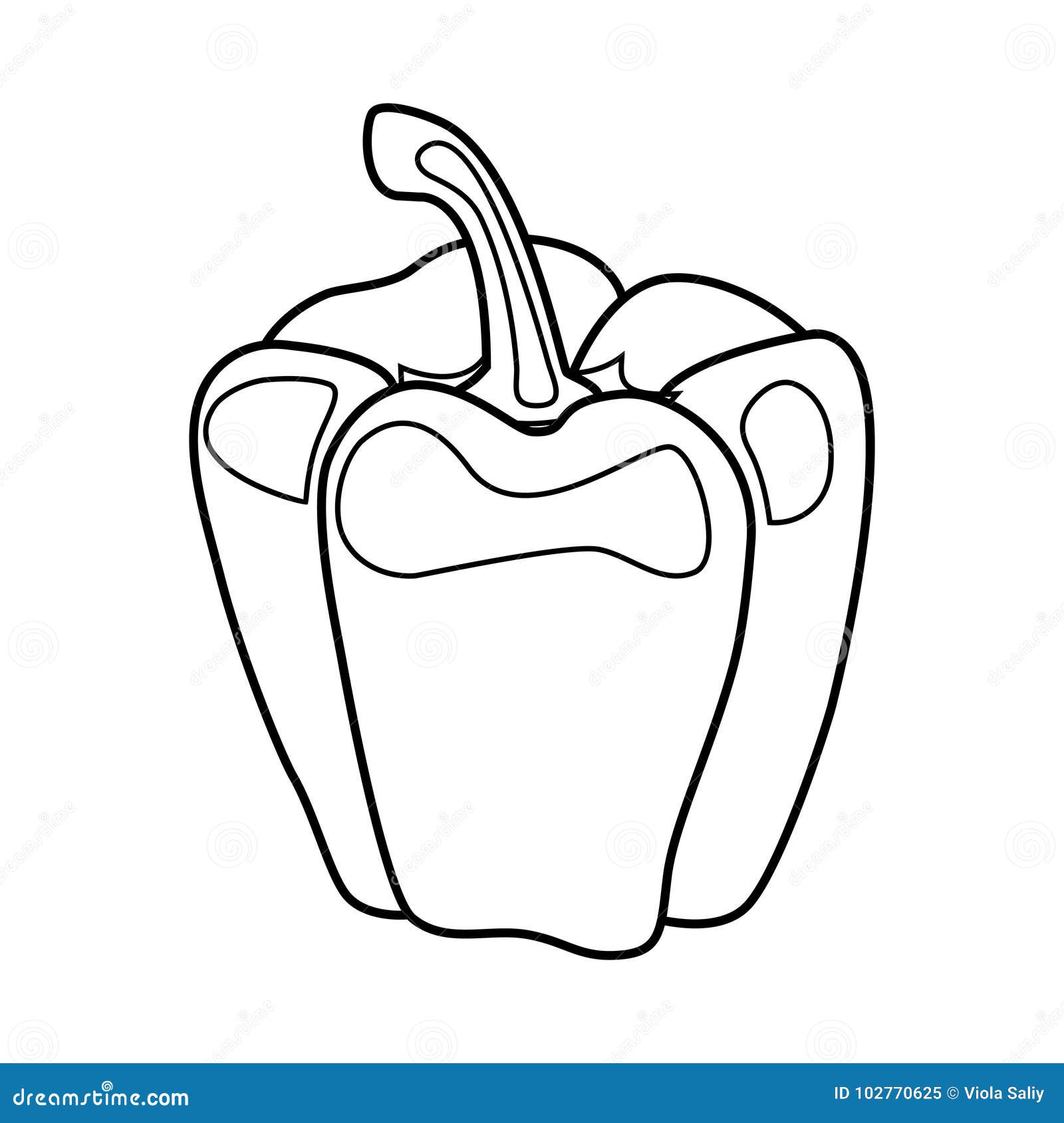 Pepper contour stock vector. Illustration of concept - 102770625