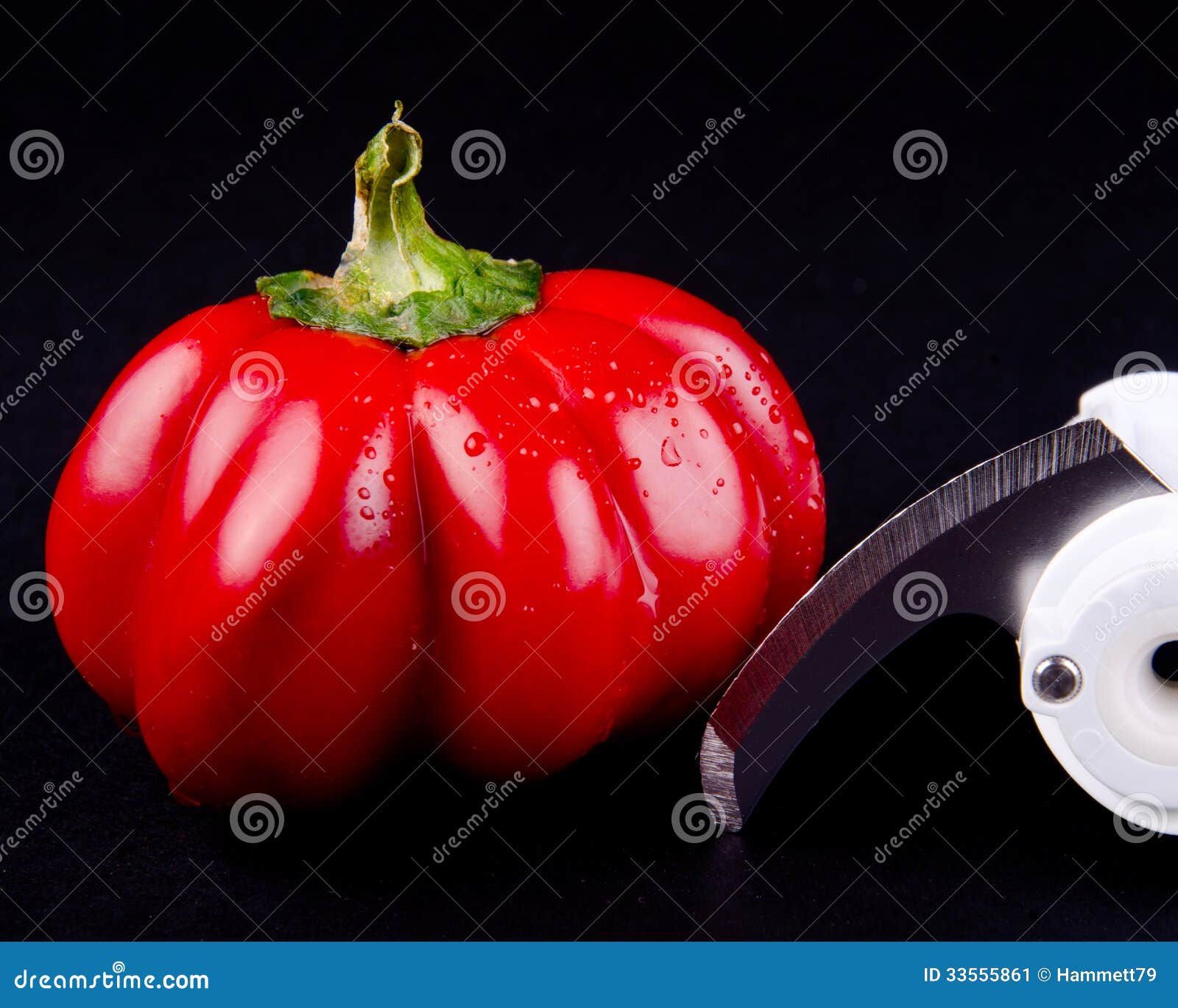 Pepper and cutter stock image. Image of cutter, healthy - 33555861