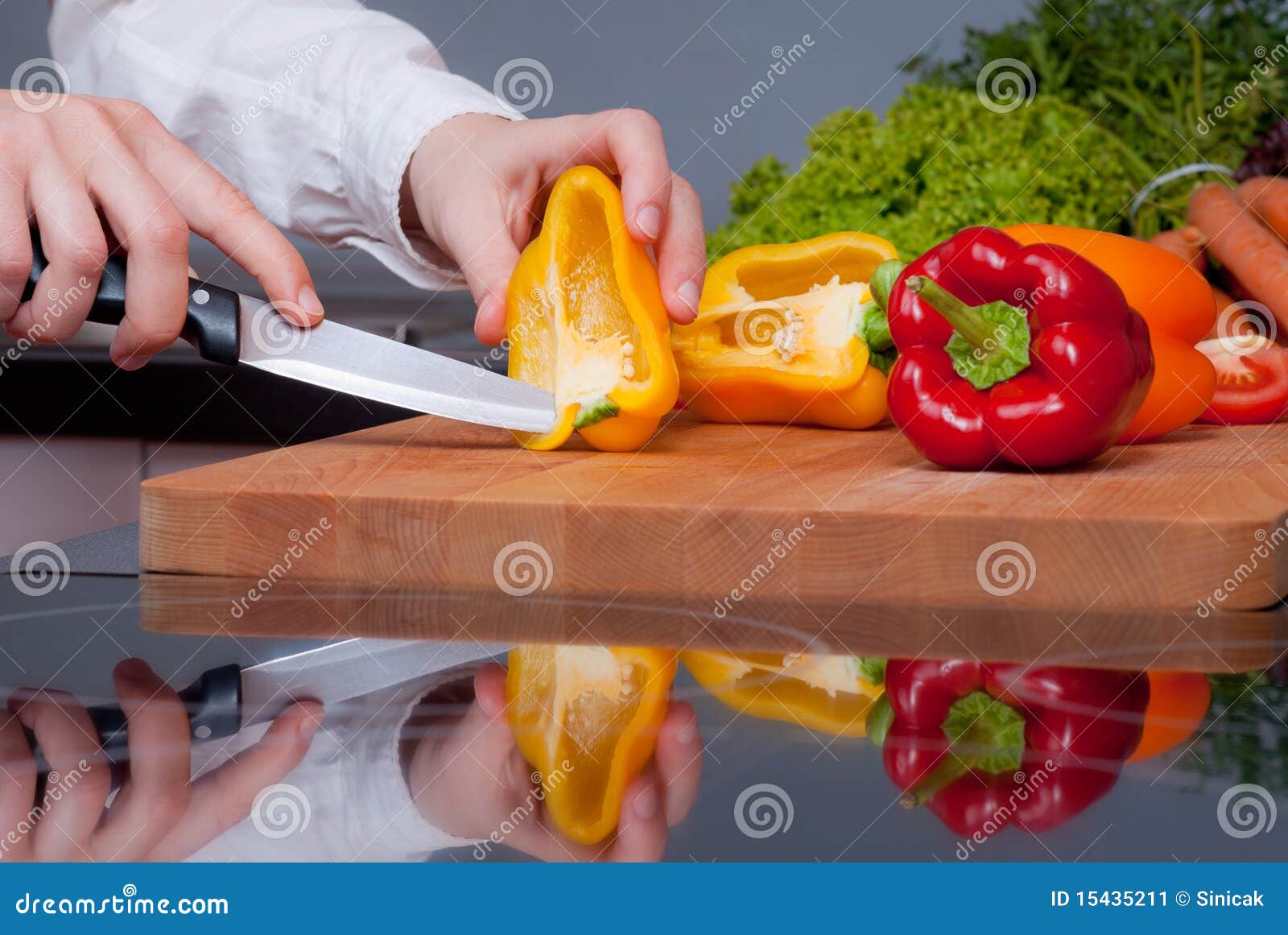 Pepper cutting stock image. Image of closeup, kitchen - 15435211