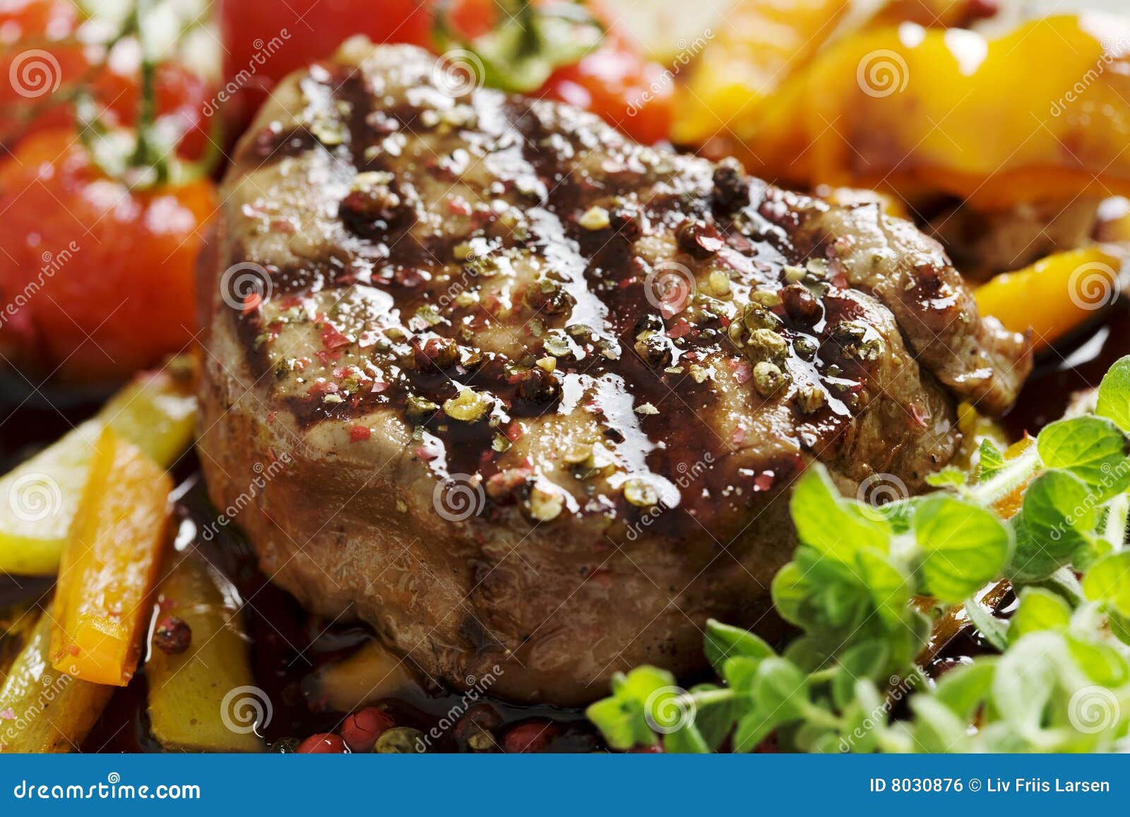 Pepper fillet steak stock photo. Image of tenderloin, closeup - 8030876