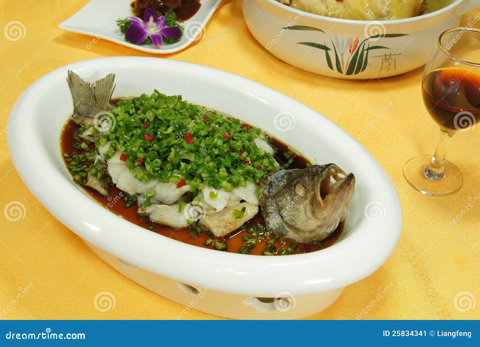Pepper fish stock image. Image of plate, lunch, vegetable - 25834341