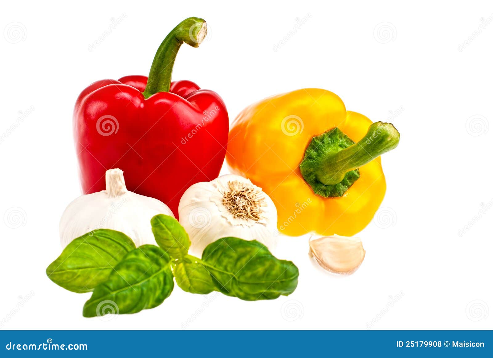Pepper, garlic. stock photo. Image of color, ingredient - 25179908