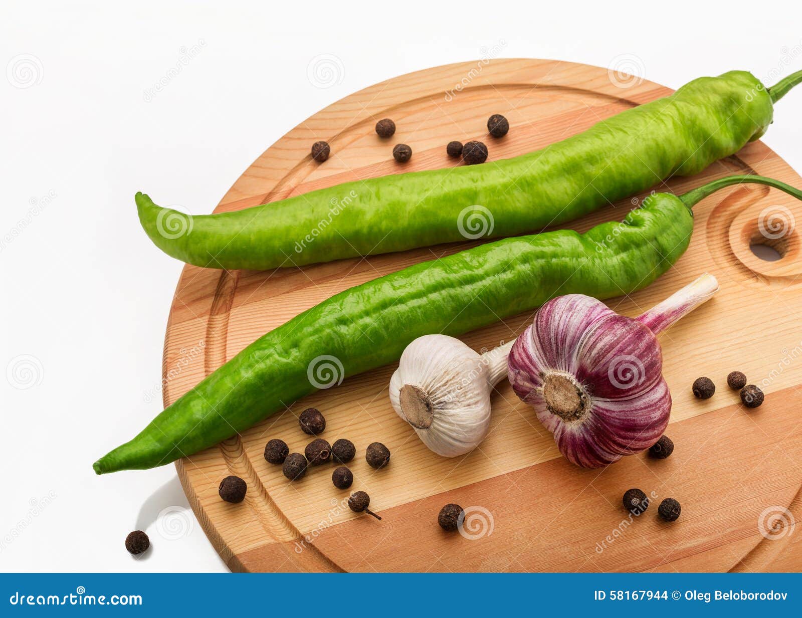 Pepper and garlic stock photo. Image of closeup, background - 58167944