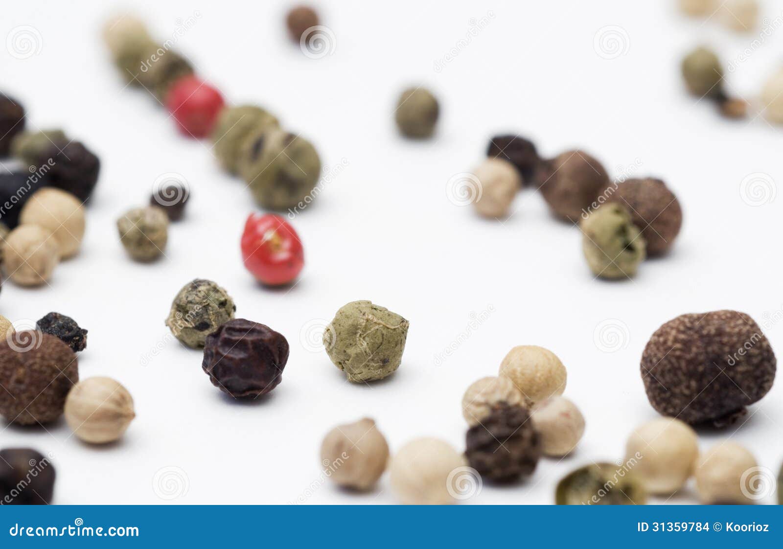 Pepper grains stock photo. Image of assorted, spice, peppercorn - 31359784