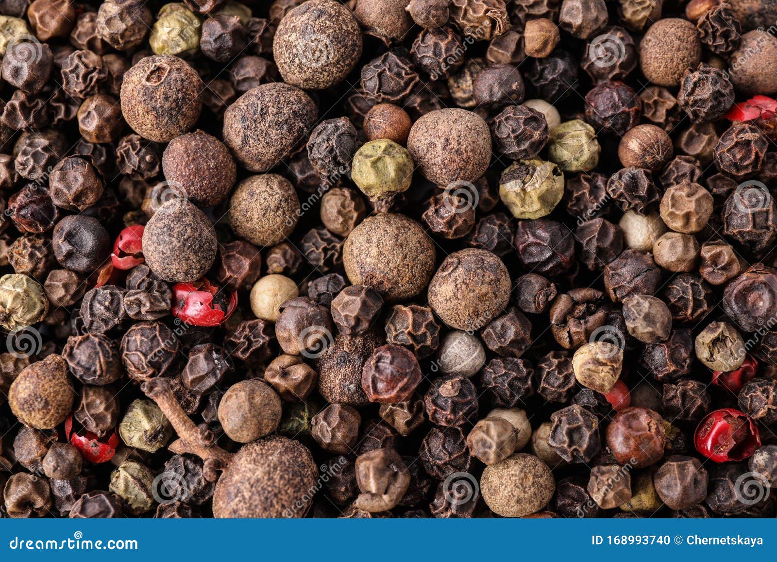 Pepper Grains Mix As Background, Top View Stock Photo - Image of heap ...