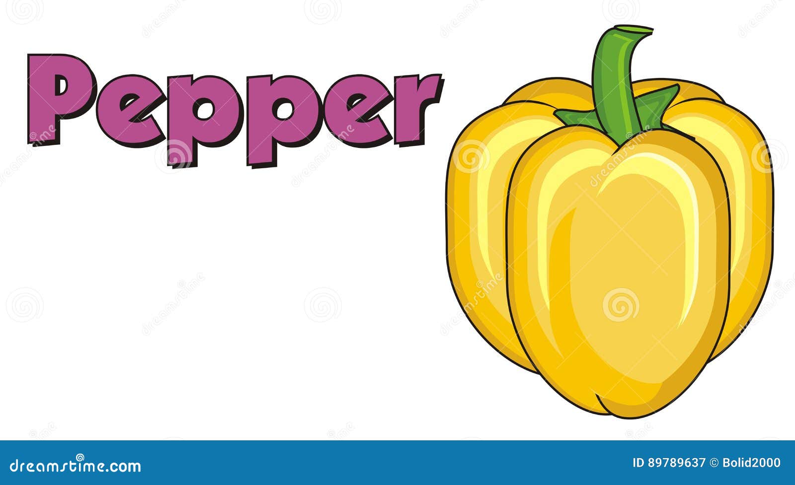 Pepper and his name stock illustration. Illustration of cook - 89789637