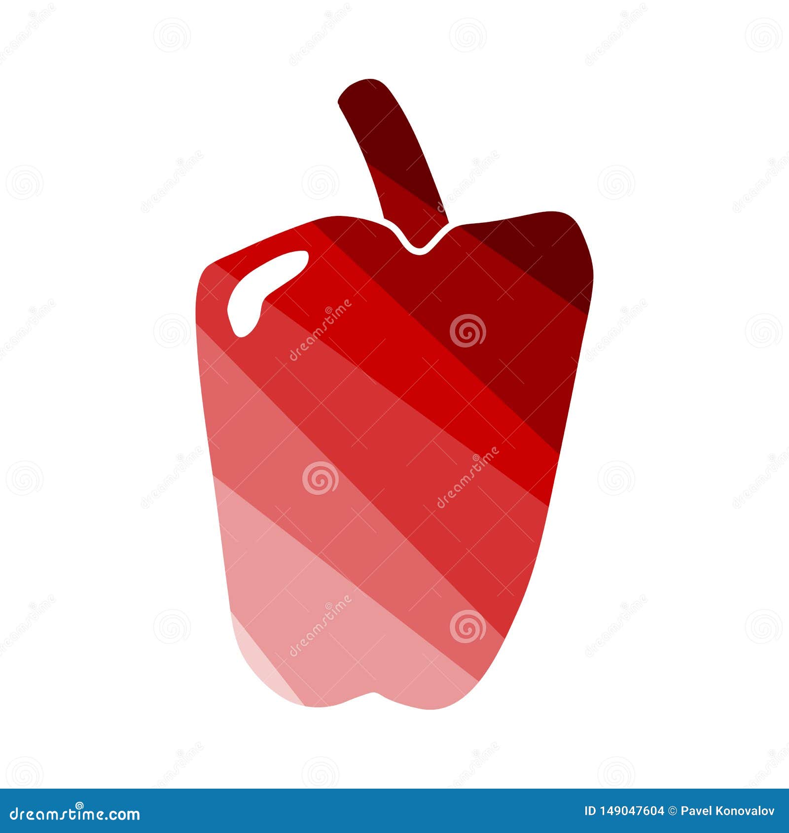 Pepper Icon stock vector. Illustration of white, ingredient - 149047604