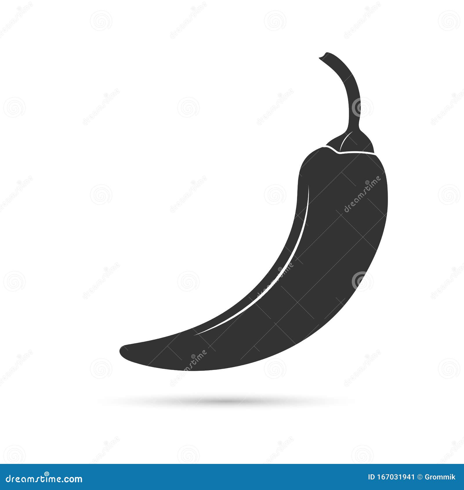 Pepper Icon. Flat Style. Isolated on White Background Stock Vector ...