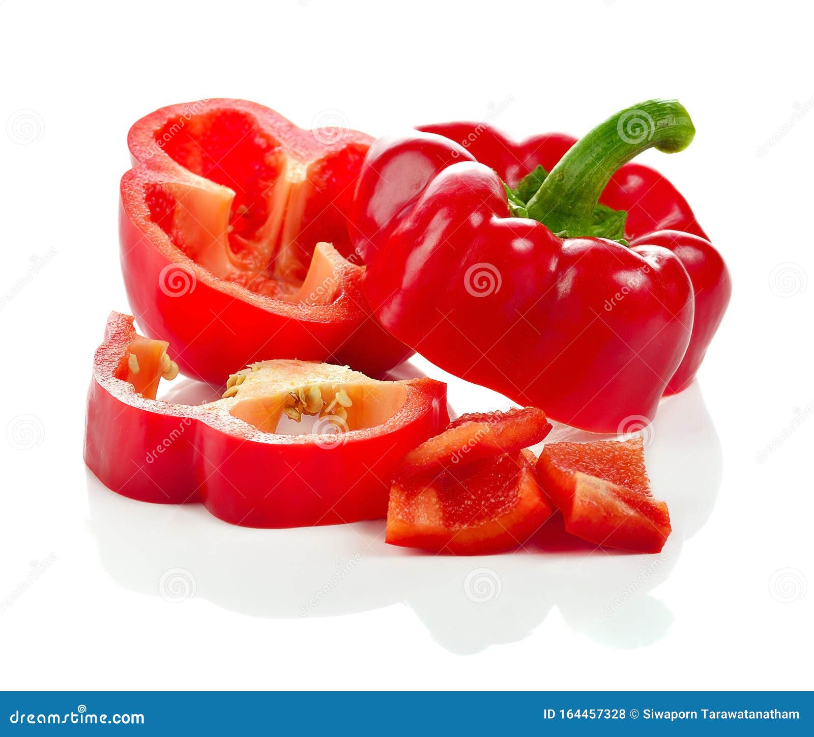 Pepper Isolated on White Background Stock Photo - Image of vegetables ...