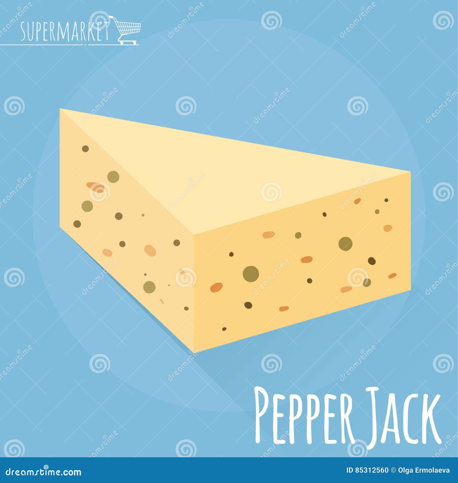 Pepper Jack Cheese Vector Icon Stock Vector - Illustration of design, abstract: 85312560