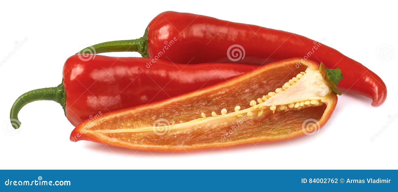 One Red Kapia Pepper With Valeriana Salad On A Dark Shale Royalty-Free ...