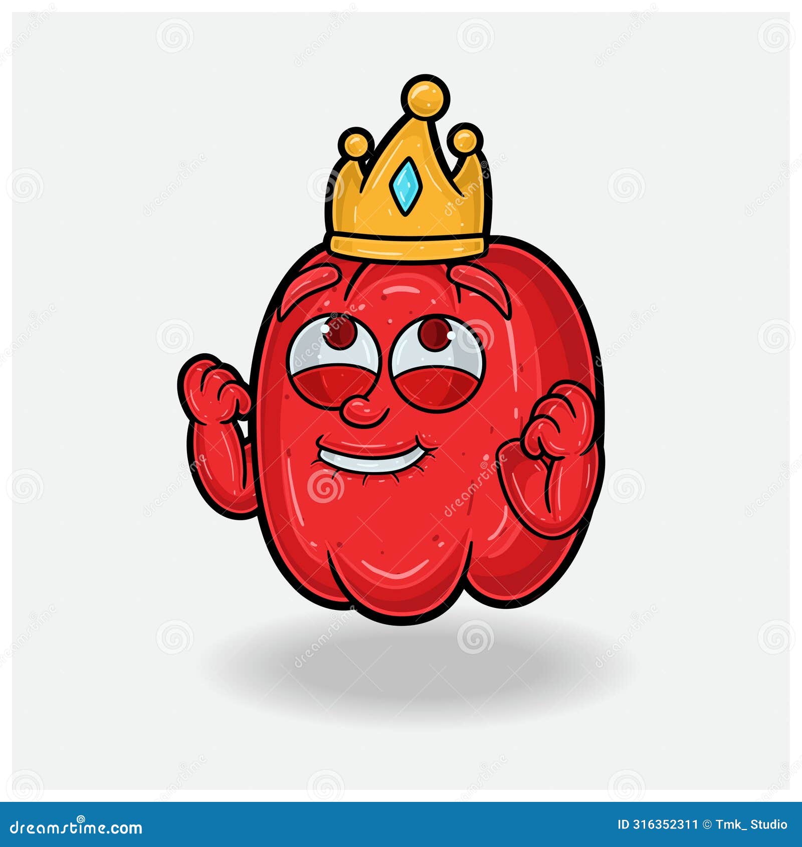 Pepper Mascot Character Cartoon with Happy Expression Stock Vector ...