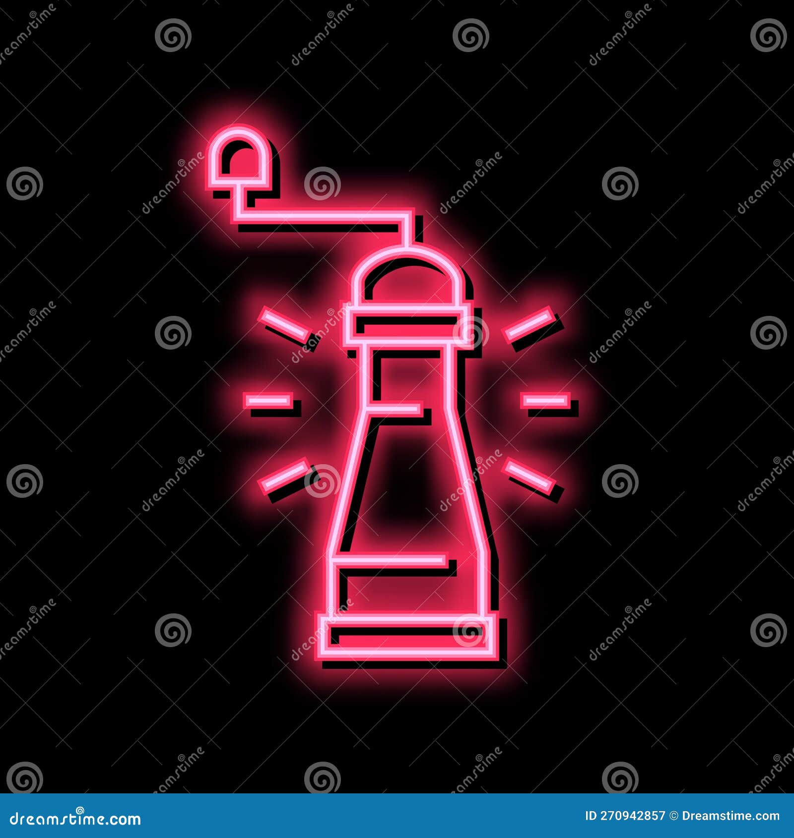Pepper Mill Neon Glow Icon Illustration Stock Vector - Illustration of ...