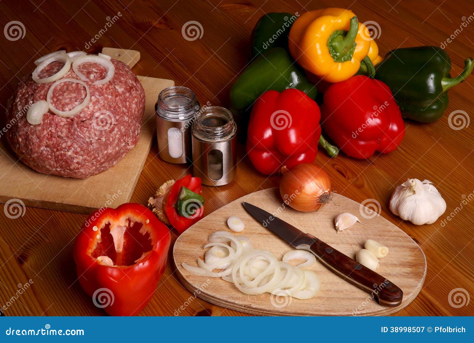 Pepper and minced stock image. Image of kitchen, knife - 38998507