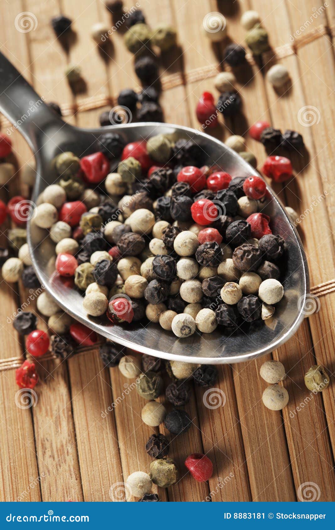 Pepper mix stock image. Image of spoon, terebinthifolius - 8883181