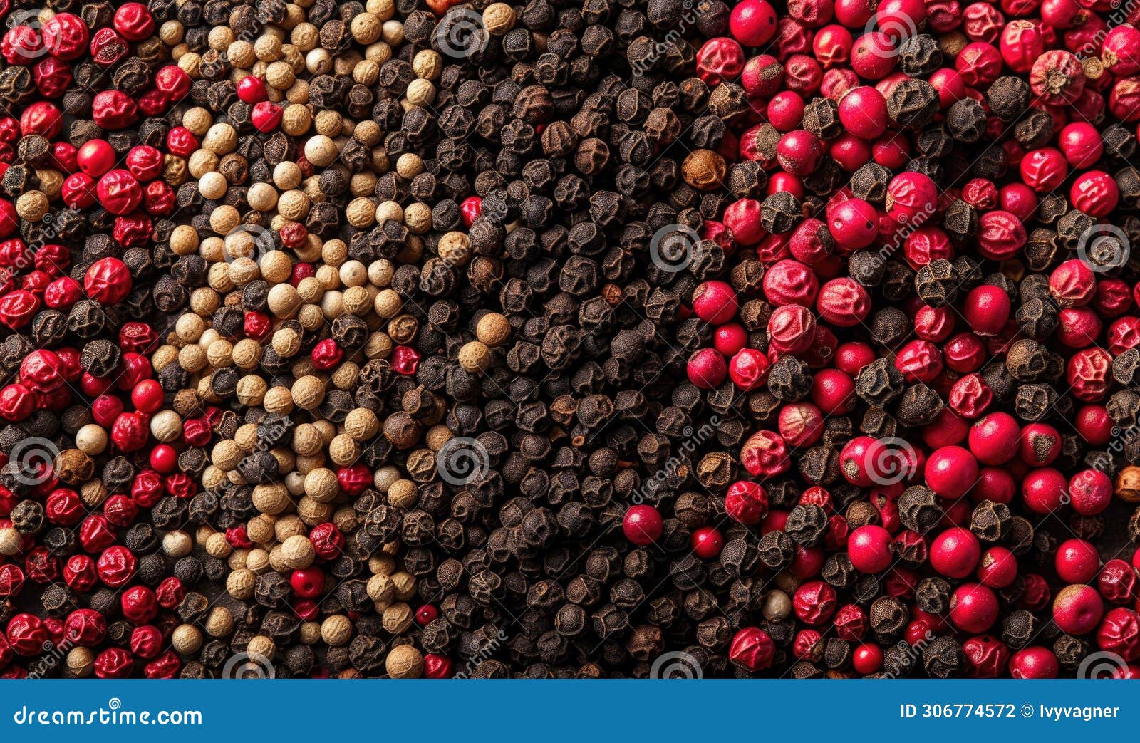 Pepper Mix on Black Background. Top View Stock Photo - Image of ...