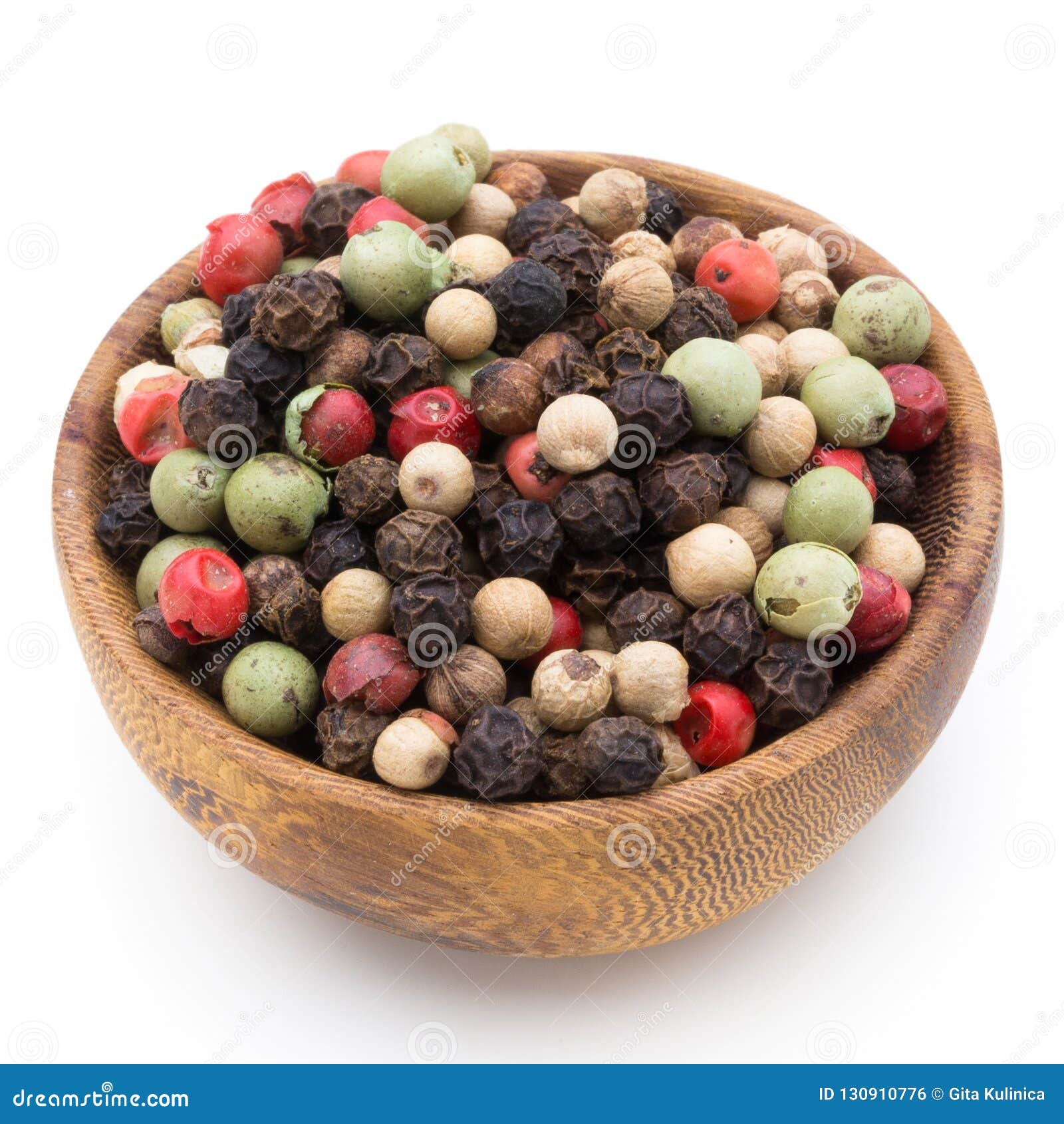 Pepper Mix Seed on Spoon on White Background. Stock Photo - Image of ...