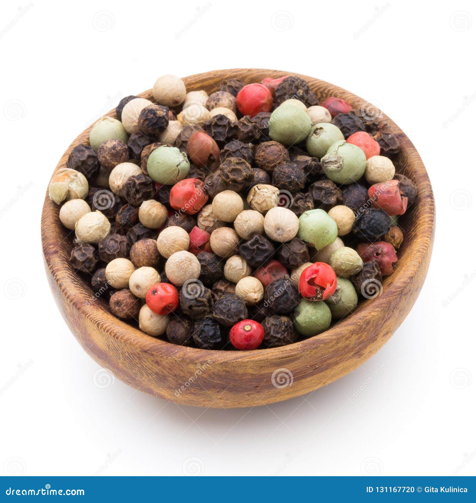 Pepper Mix Seed on Spoon on White Background. Stock Photo - Image of ...