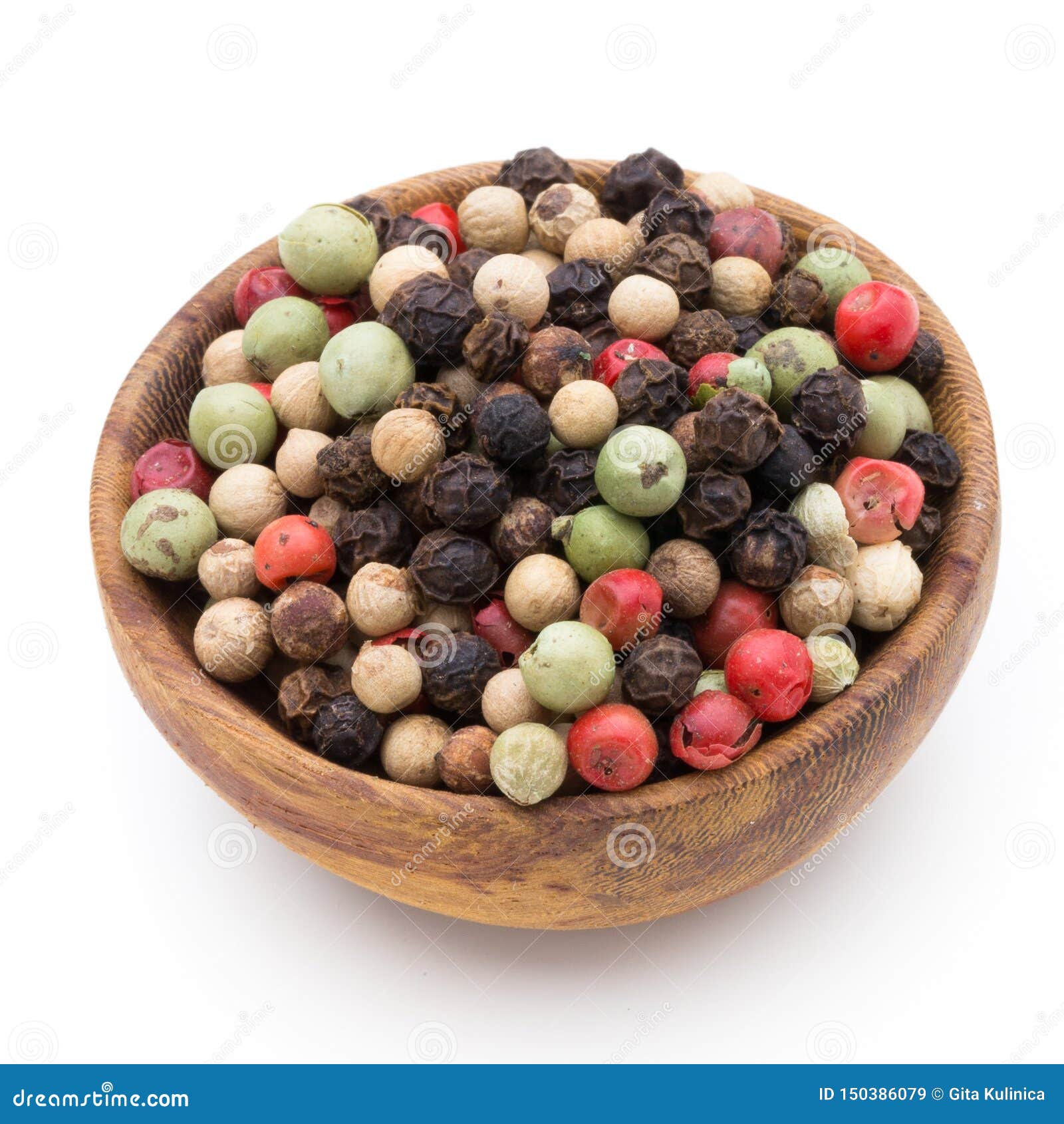Pepper Mix Seed on Spoon on White Background Stock Image - Image of ...
