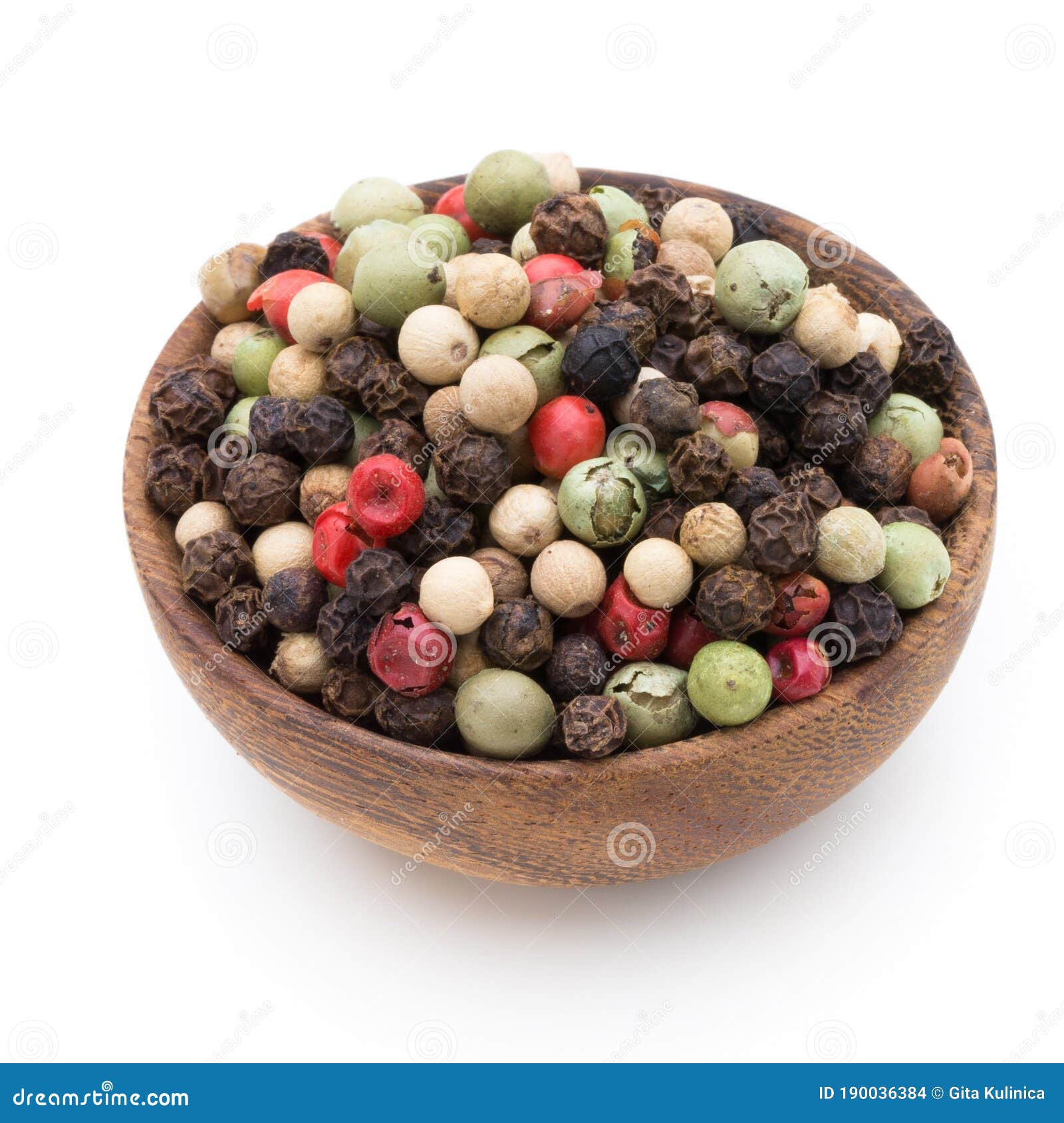 Pepper Mix Seed on Spoon on White Background Stock Photo - Image of ...