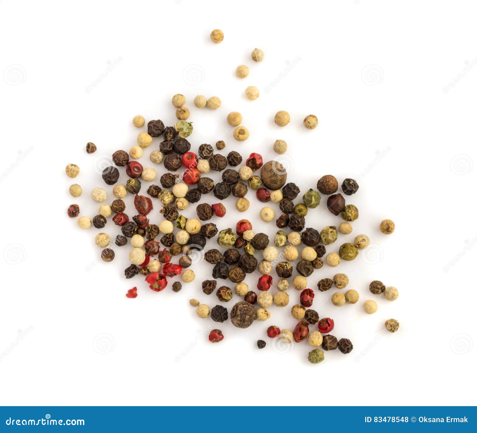 Pepper Mix on White Background Stock Photo - Image of natural ...