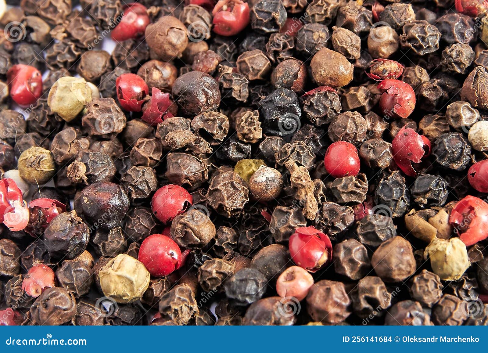 Pepper Mixture Close-up, Top View. Floating Focus Stock Photo - Image ...