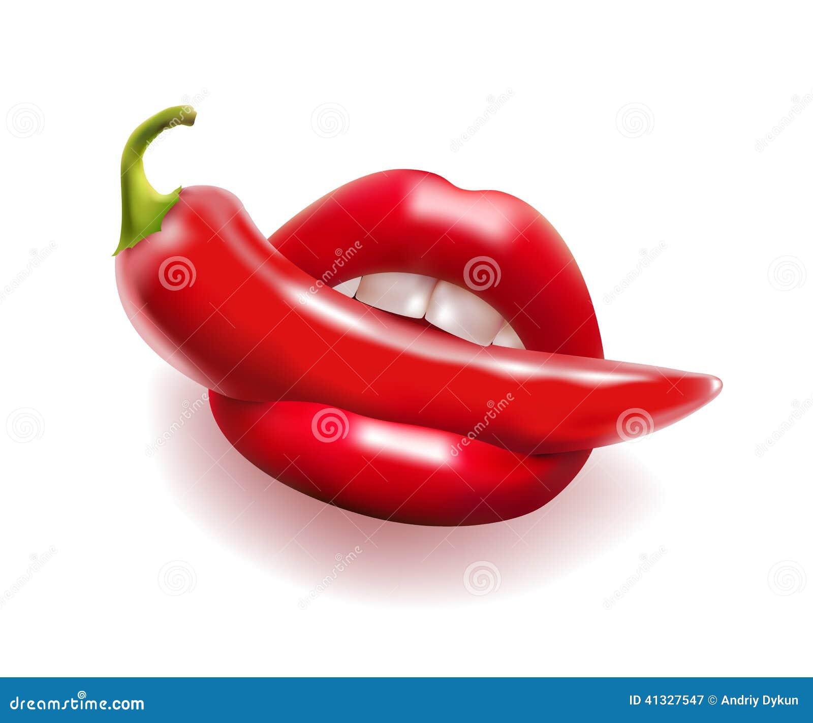 Lips And Pepper. Cartoon Vector | CartoonDealer.com #31128145