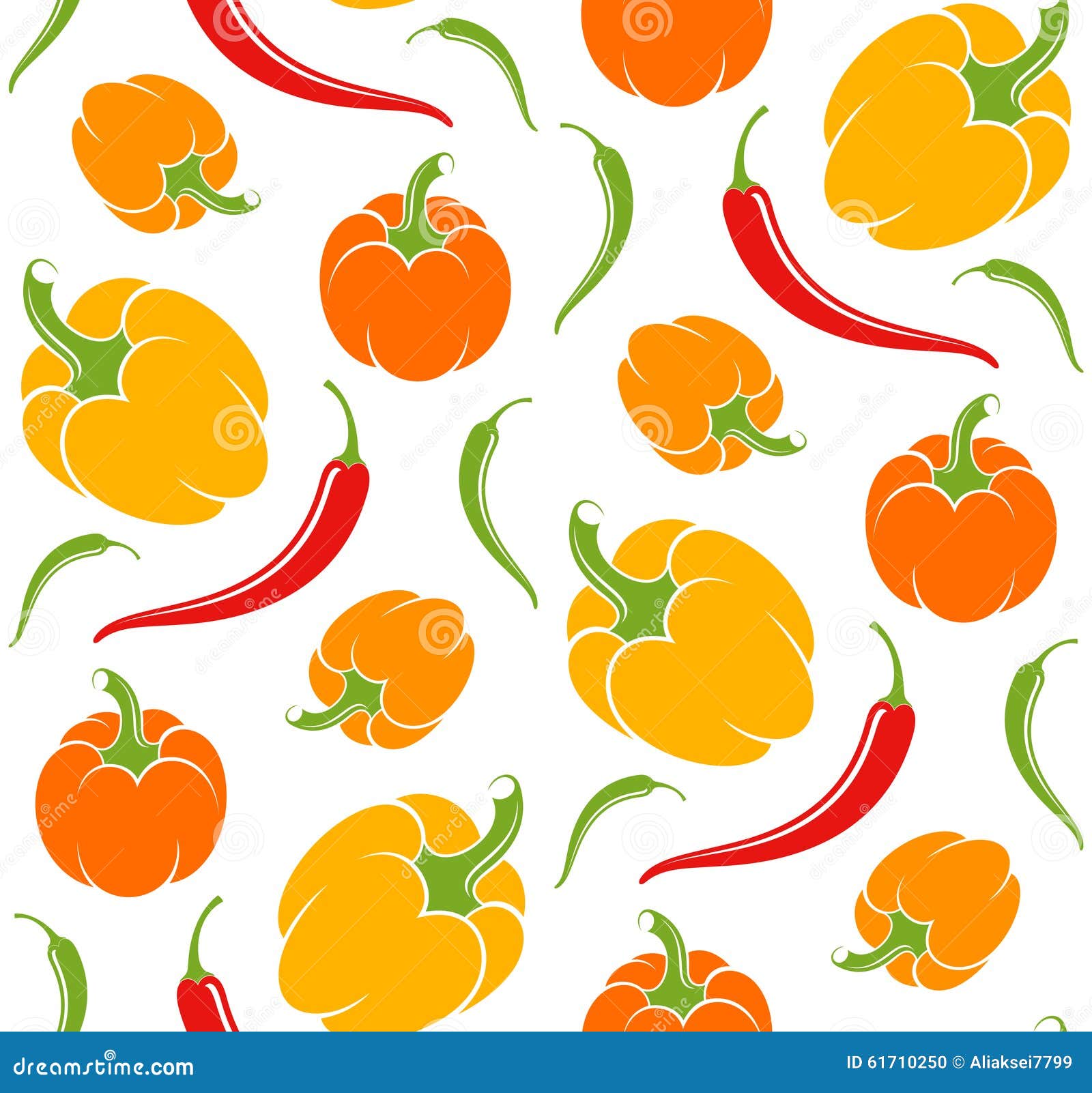 Pepper. Pattern stock vector. Illustration of orange - 61710250