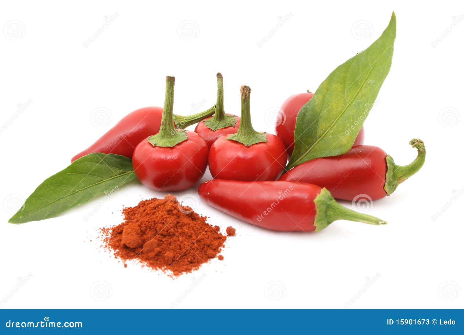 Red Pepper Powder Isolated On White Background, Top View. Heap Of Red ...