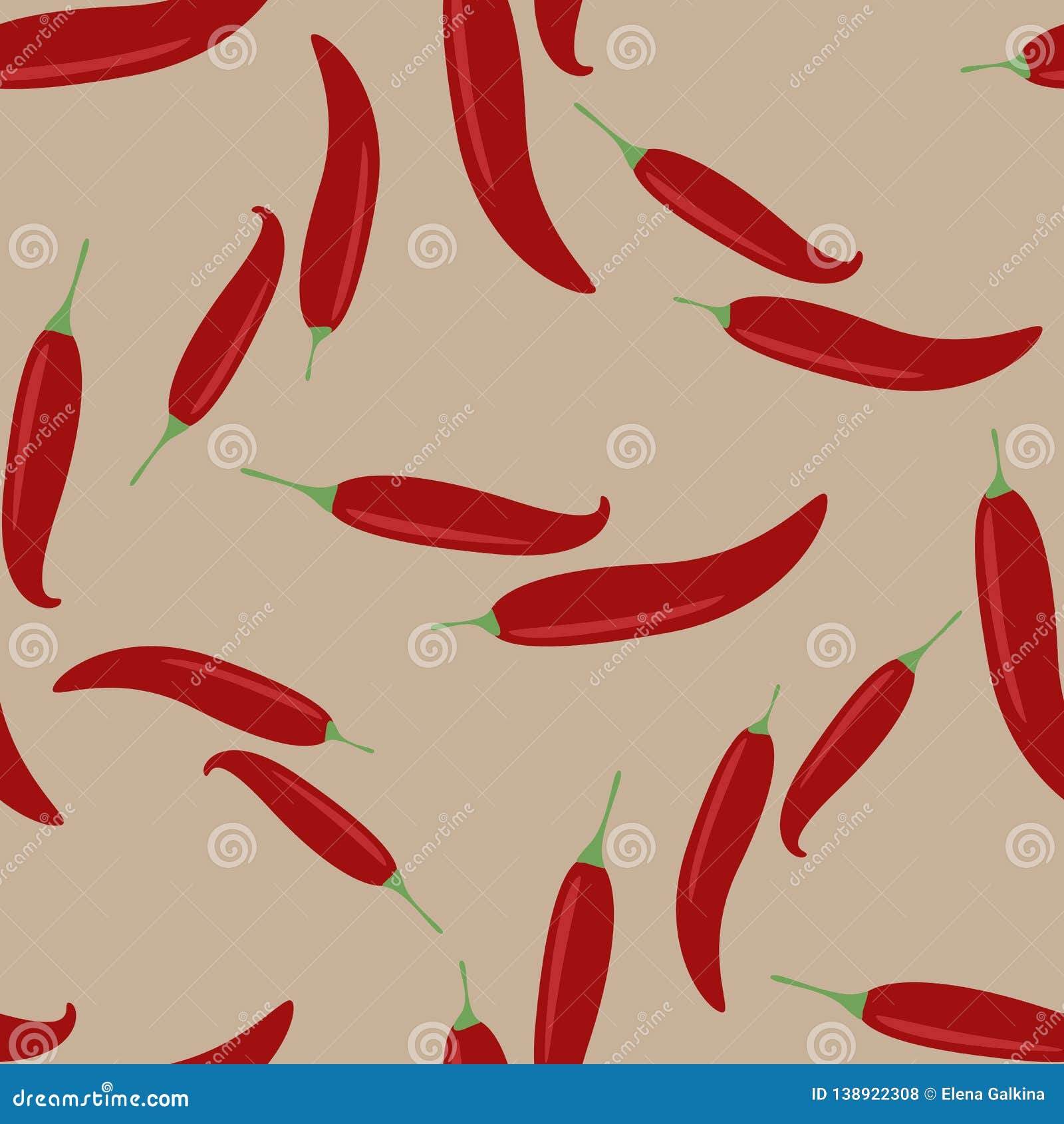 Pepper seamless pattern stock vector. Illustration of menu - 138922308