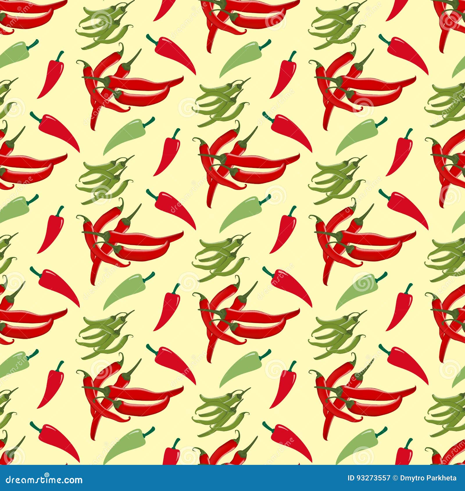 Pepper seamless pattern stock vector. Illustration of cayenne - 93273557