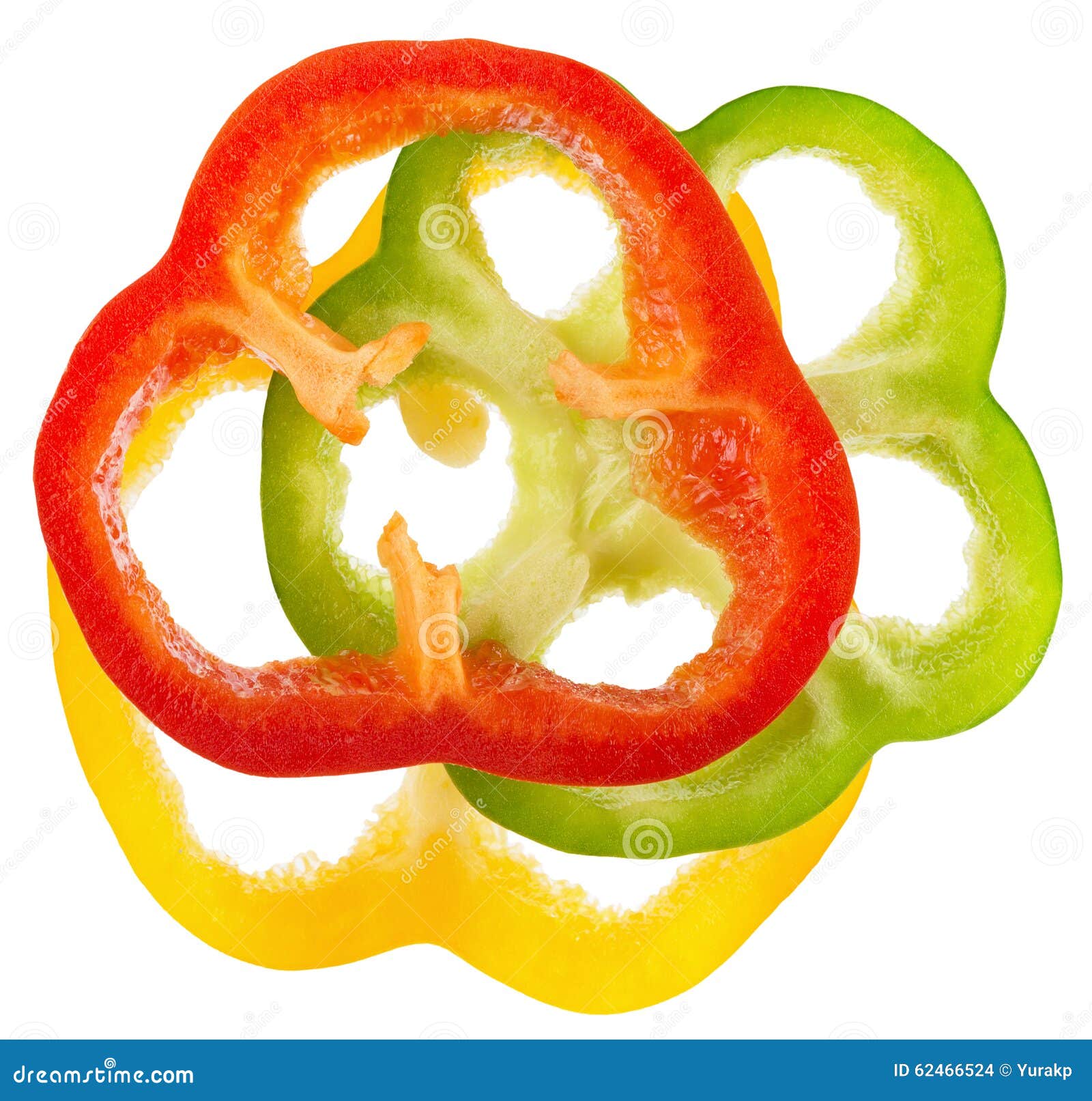 Pepper Slices Isolated on the White Background Stock Photo - Image of ...