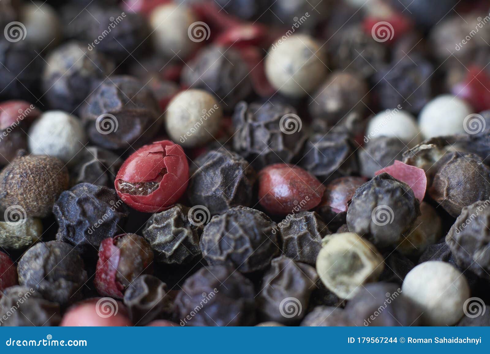 Pepper Spice Texture. Multicolored Pepper Corns, Mix of Colorful Grains ...