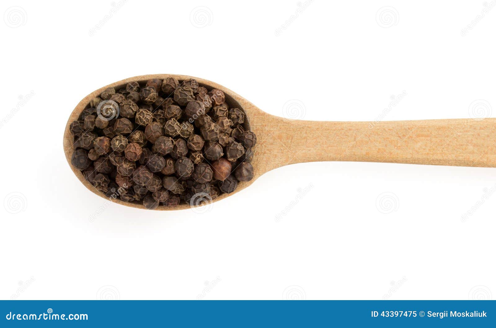 Pepper in spoon stock image. Image of dried, component - 43397475