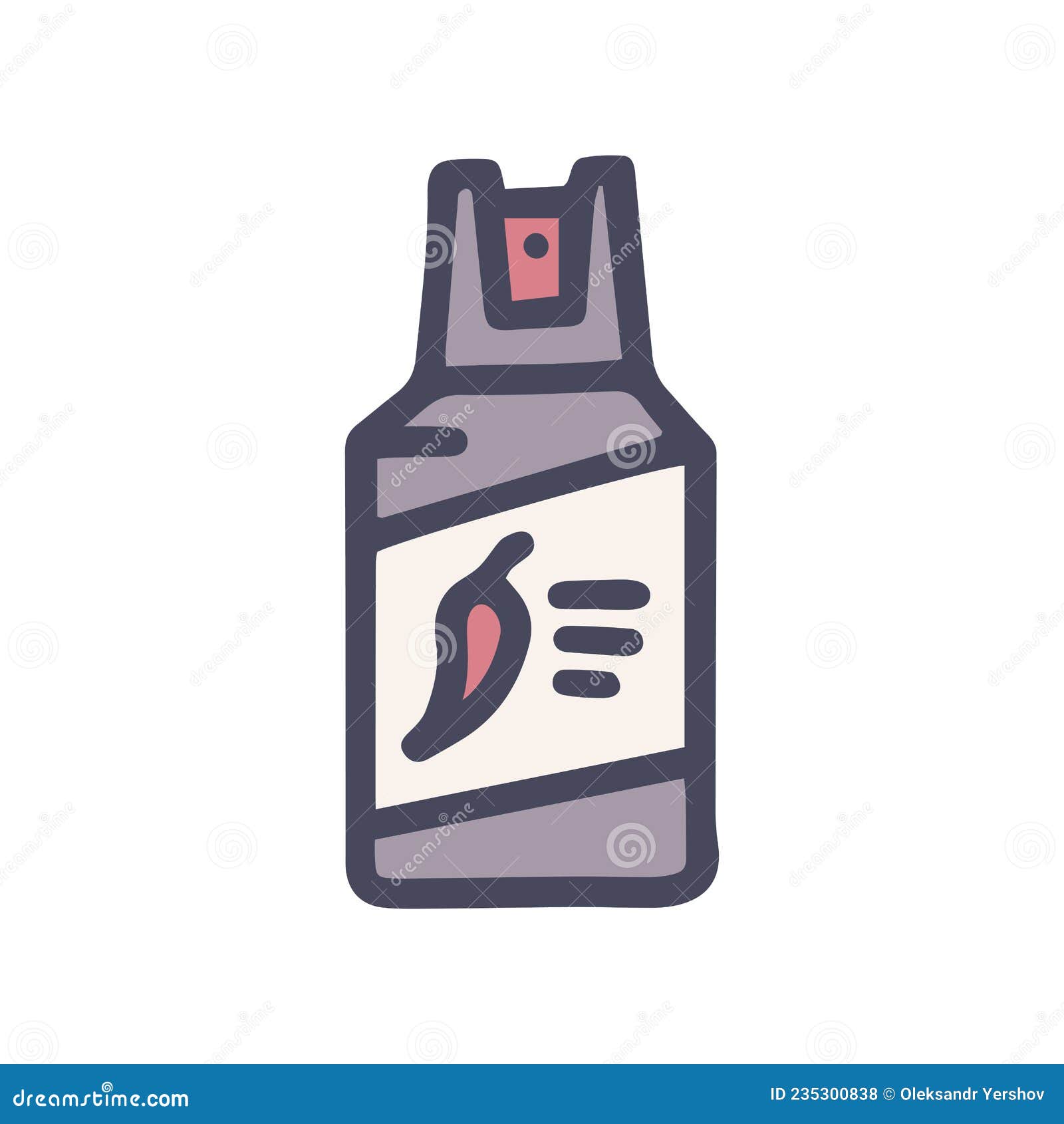 Pepper Spray Color Vector Doodle Simple Icon Stock Vector ...